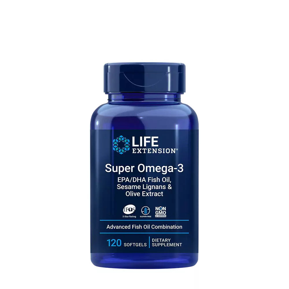 LIFE EXTENSION SUPER OMEGA-3 PLUS EPA/DHA FISH OIL, SESAME LIGNANS, OL ...