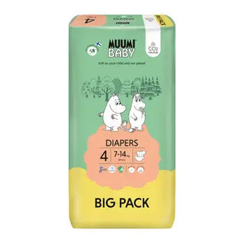 Muumi Baby 4 Maxi 7–14 kg Eco diapers 69 pcs – My Dr. XM