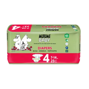 Muumi Baby 4 Maxi 7–14 kg ECO diapers 23 pcs – My Dr. XM