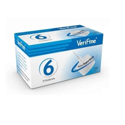 VERIFINE INSULIN NEEDLES FOR ALL INSULIN PENS, 31G x 6 mm, 100 pcs – My ...