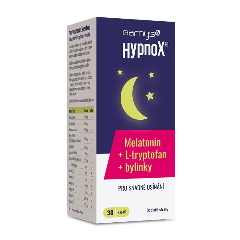 Barny's HypnoX Melatonin, L-Tryptophan and Herbs 30 Capsules – My Dr. XM