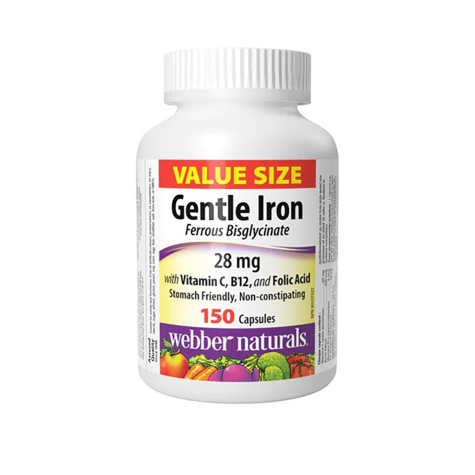 Webber Naturals Gentle Iron 28 mg 150 capsules – My Dr. XM