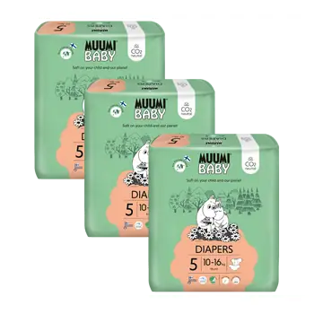 Muumi Baby 5 Maxi+ 10-16 kg Eco diapers 132 pcs – My Dr. XM