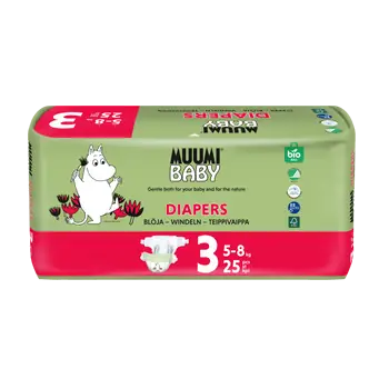 Muumi Baby 3 Midi 5–8 kg Eco diapers 25 pcs – My Dr. XM
