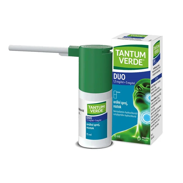 Tantum Verde DUO 1.5 mg/ml + 5 mg/ml oral spray, solution 15 ml – My Dr. XM