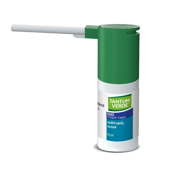Tantum Verde DUO 1.5 mg/ml + 5 mg/ml oral spray, solution 15 ml – My Dr. XM