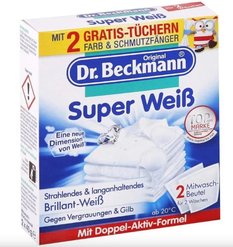 DR. BECKMANN Laundry Wipes White 2×40 g – My Dr. XM
