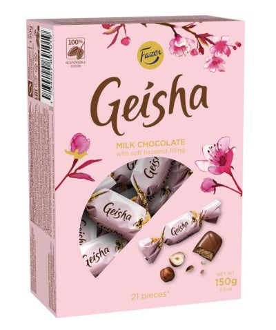 Geisha Milk chocolate candies with hazelnut and nougat filling 150g ...