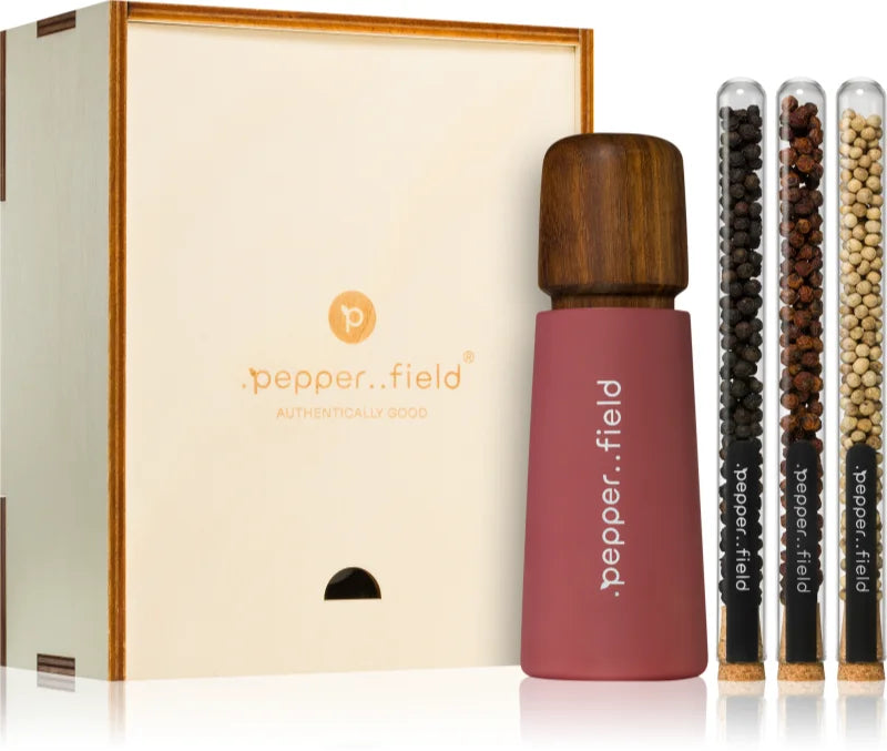 .pepper..field Kampot Pepper Test Tube Set with Scandinavian Grinder g ...