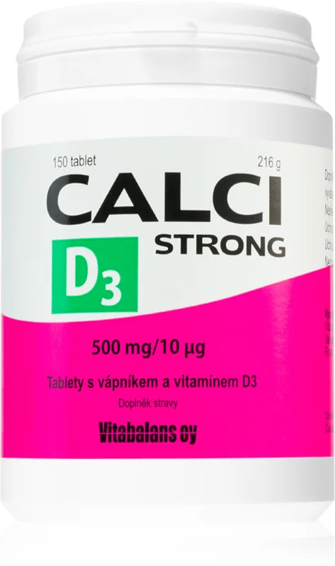 Vitabalans Calci Strong + Vitamin D3 for calcium deficiency 150 tablet ...