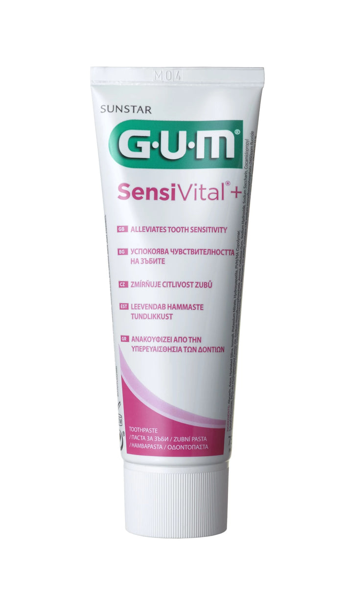 GUM SensiVital+ dental gel for sensitive teeth with CPC 0.05%, 75 ml ...