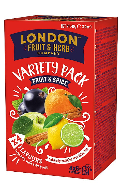 London Fruit & Herb Variety Pack Fruit & Spice Tea 20 bags – My Dr. XM