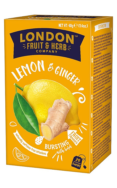 London Fruit & Herb Lemon & Ginger Tea 20 bags – My Dr. XM