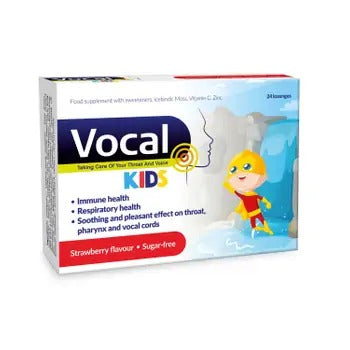 Vocal Kids Soft lozenges with Strawberry flavor 24 pcs – My Dr. XM