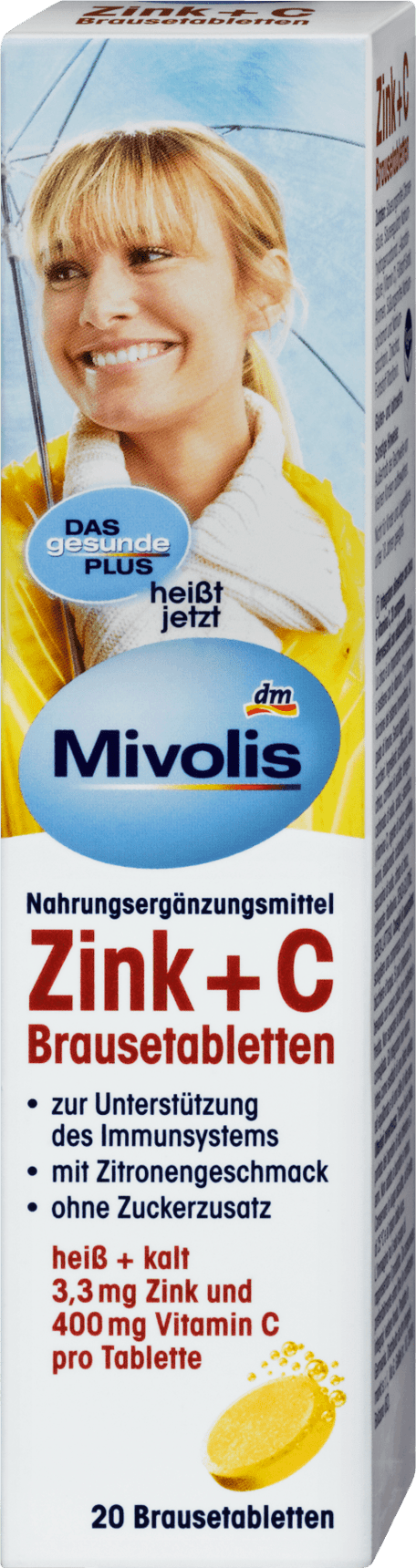 Mivolis zinc + vitamin C, 20 effervescent tablets – My Dr. XM