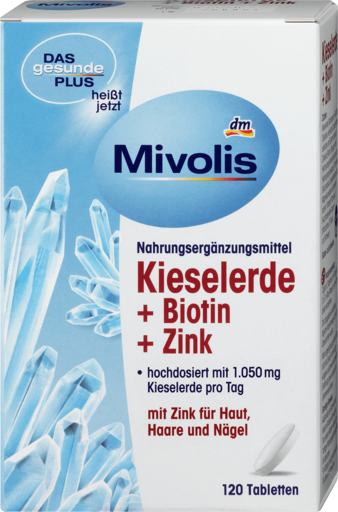 Mivolis diatomaceous dirt, zinc and biotin, 120 tablets – My Dr. XM