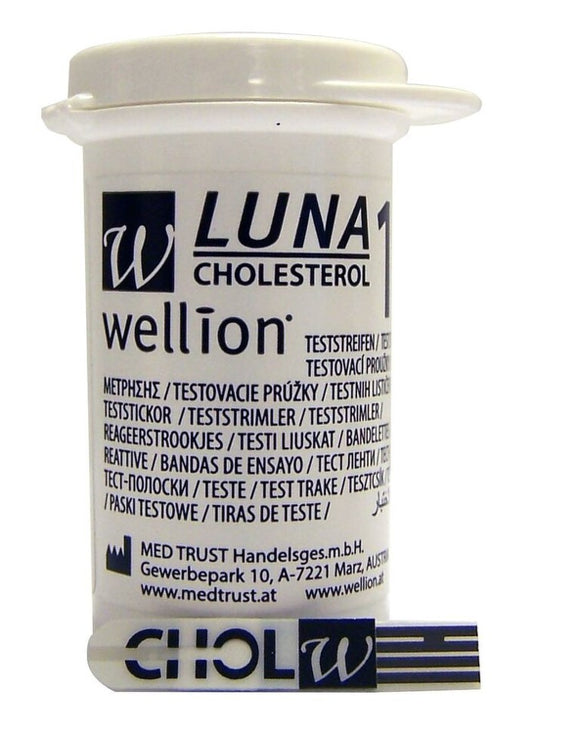 Wellion Luna cholesterol test strips 10 pcs – My Dr. XM
