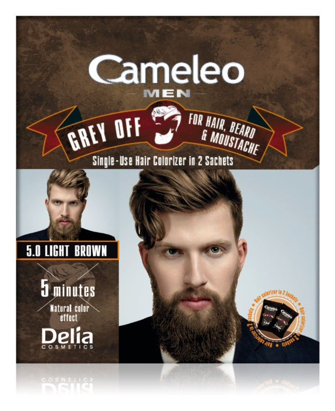 Delia Cosmetics Cameleo Men disposable color for immediate gray covera ...