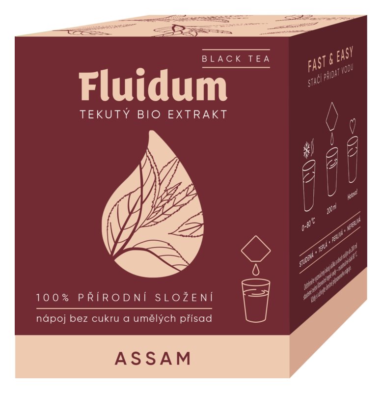 Fluidum Assam Black Tea BIO liquid extract 10 sachets x 10 ml – My Dr. XM