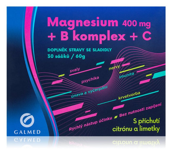 Galmed Magnesium + B-complex + Vitamin C 30 sachets – My Dr. XM