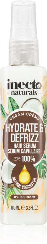 Inecto Dream Crème Hydrate & Defrizz Hair serum with coconut oil 100 m ...