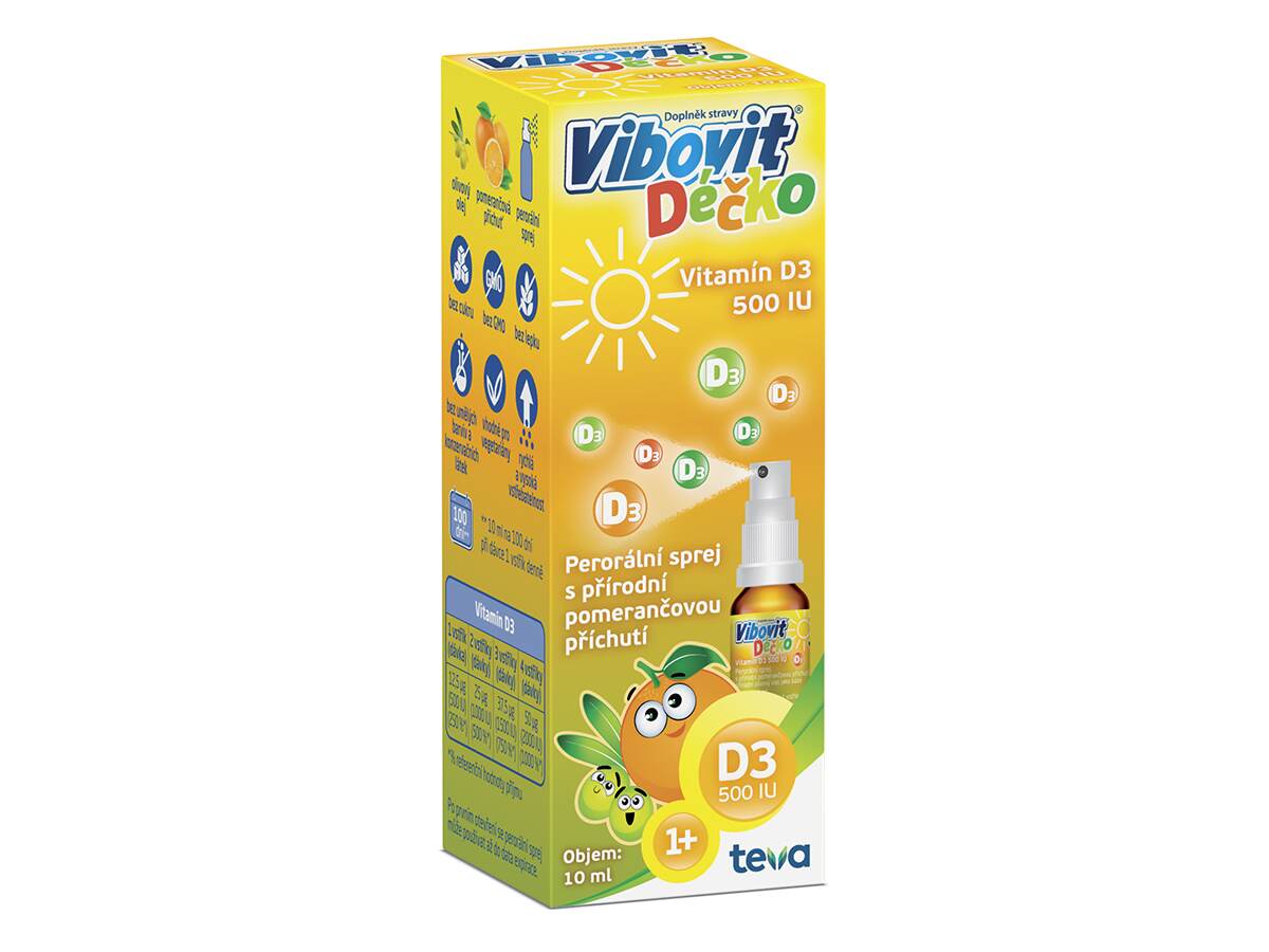 Teva Vibovit Vitamin D3 for kids 500 IU spray 10 ml – My Dr. XM